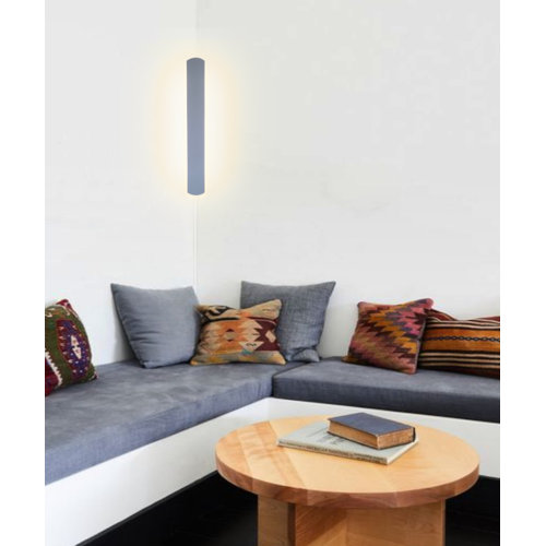 Home Concept Beacon 1 - Light Plug-In White Corner Wall Light - Wayfair ...
