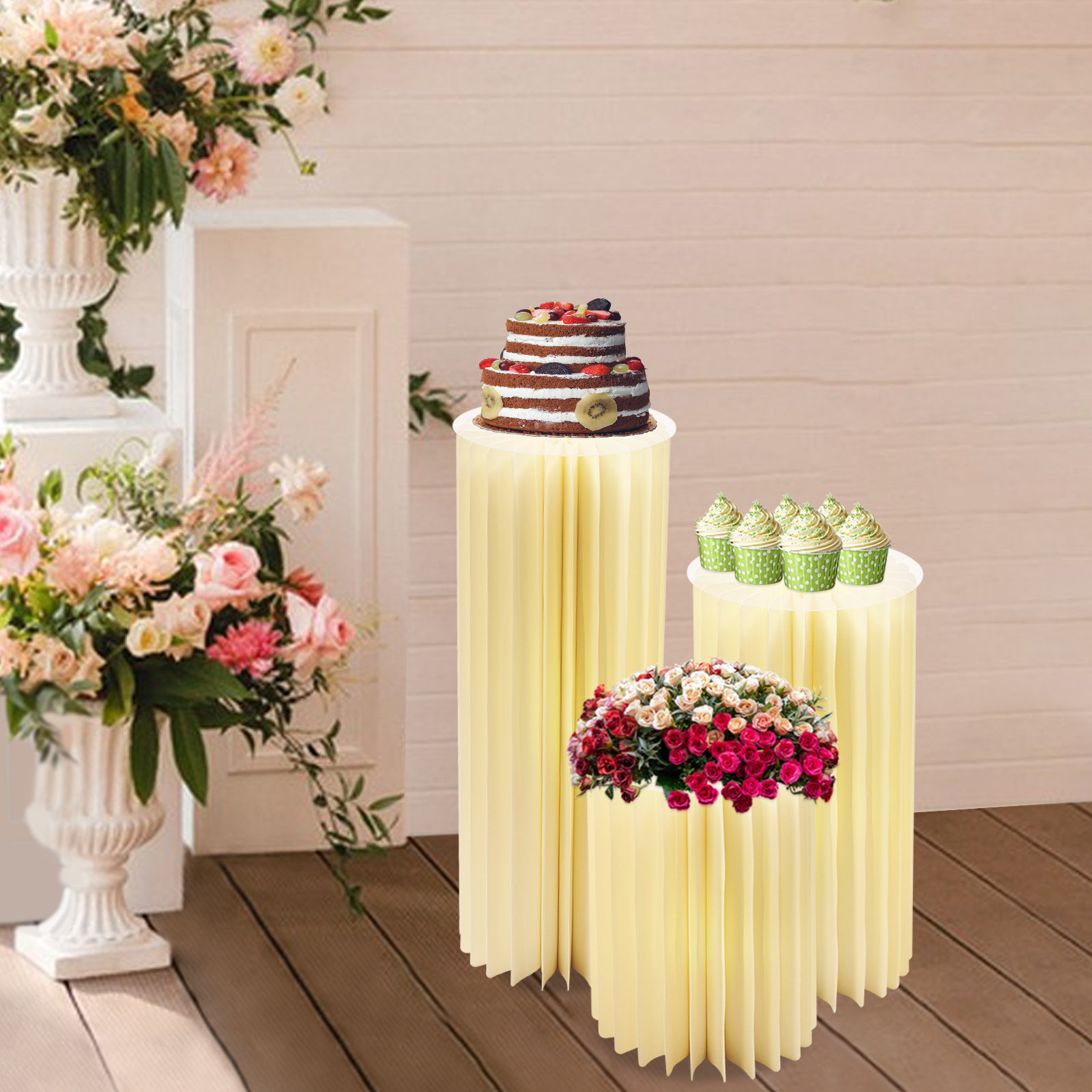 DENFER Cardboard Flowers Stand | Wayfair