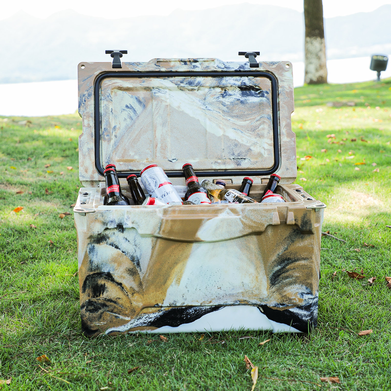 Magshion 35-Quart Insulated Ice Cooler With Cup Holder & Fish Ruler ...