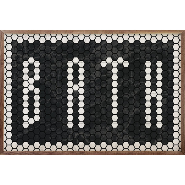 Gracie Oaks Bath Tiles Inverted Framed On Wood by Wild Apple Textual ...