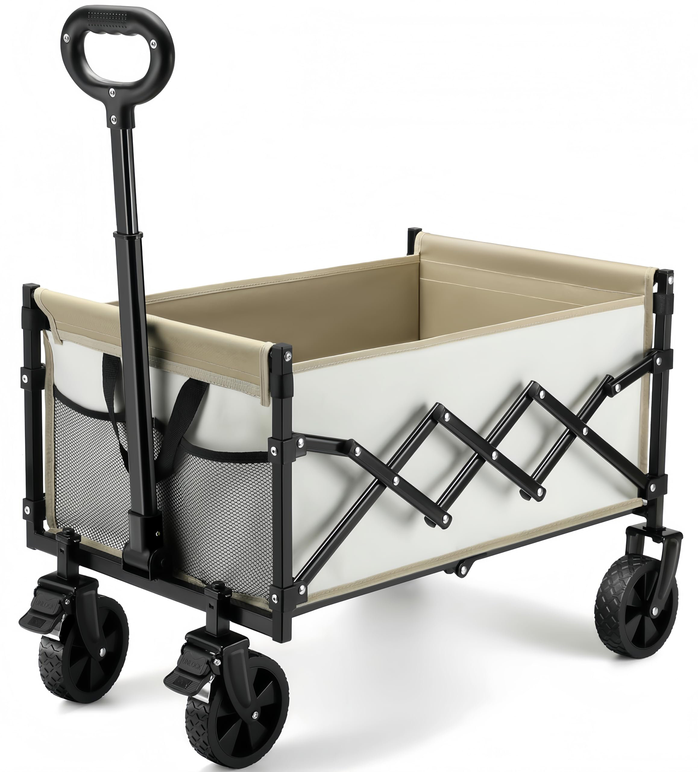 tangmaikeji Collapsible Wagon Cart Foldable Wagon Portable Heavy Duty ...