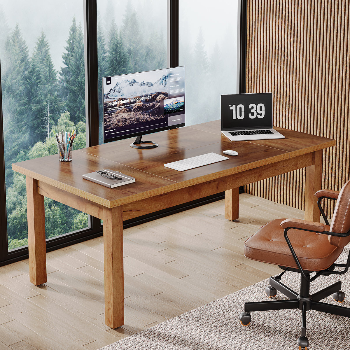 Millwood Pines Cartegena 70.86'' W Rectangle Computer Desk & Reviews ...