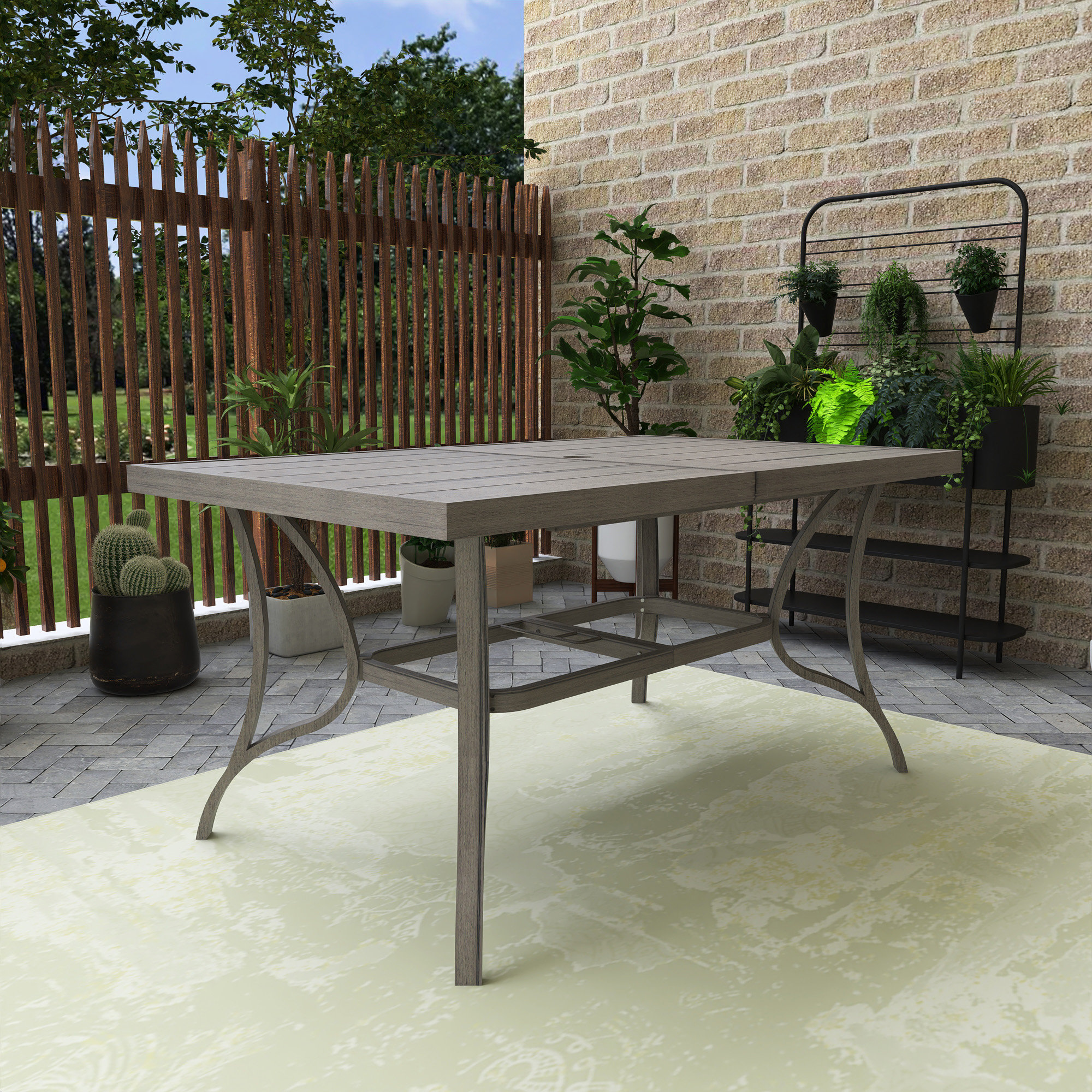 Lark Manor™ 60 In. W Rectangular Outdoor Patio Table | Wayfair