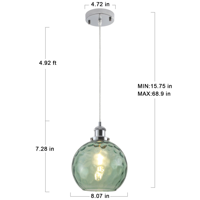 Ebern Designs 1 - Light Chrome Single Pendant & Reviews | Wayfair