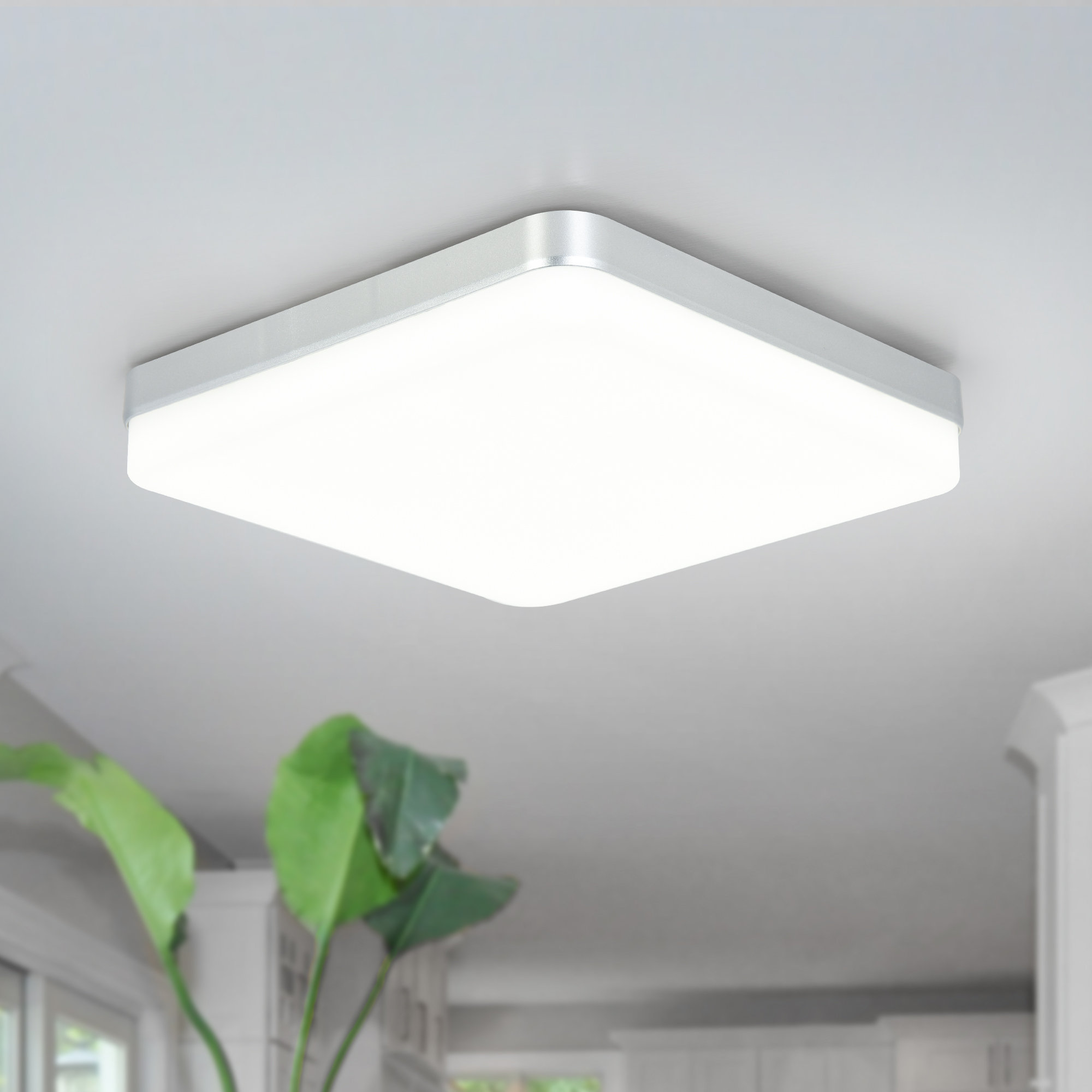 Wrought Studio™ 7-Inch Ultra-Slim LED Flush Mount Ceiling Light, 24W ...