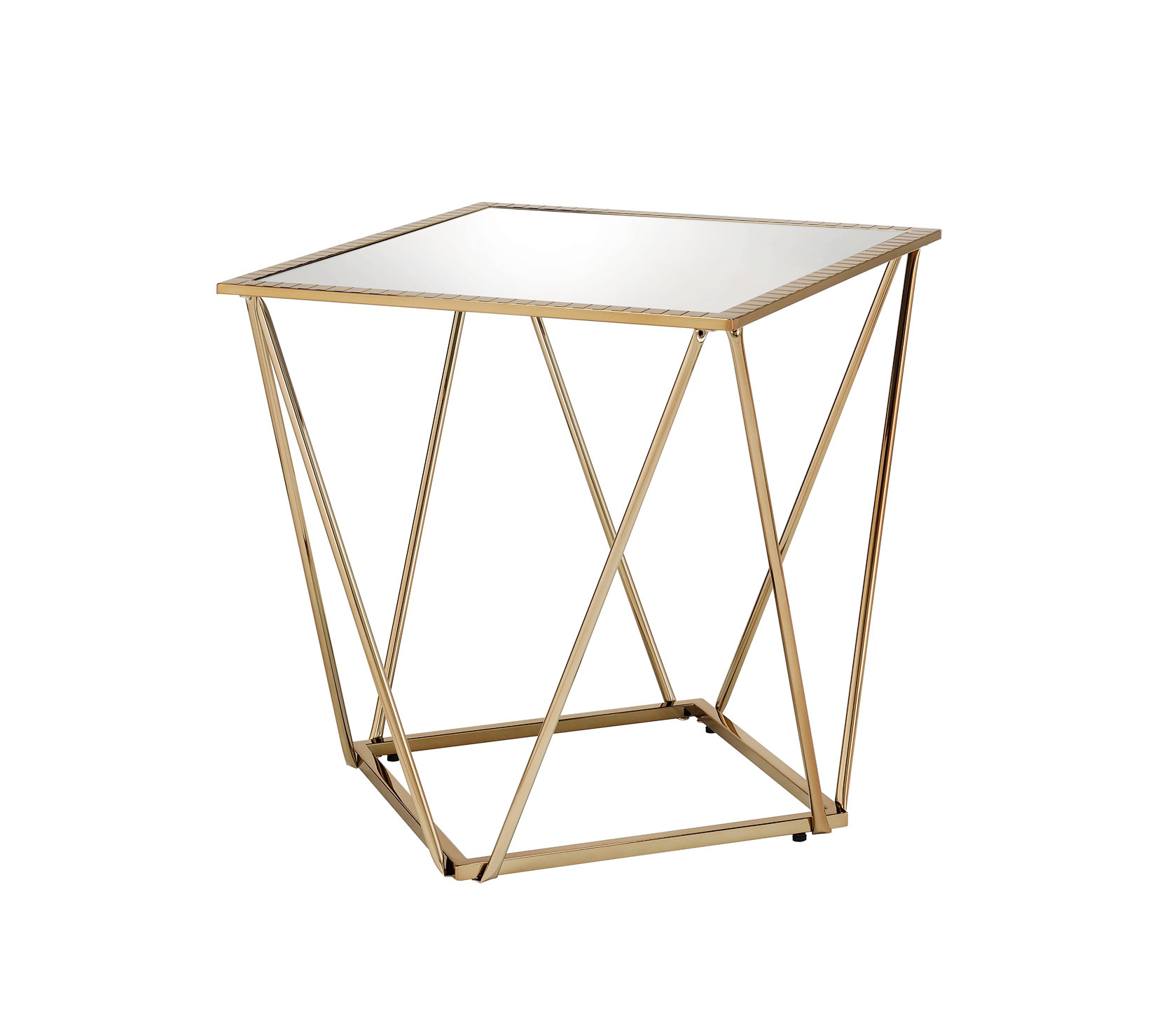 HMLIFE End Table With Mirrored Table Top, Side Table, Slim End Table ...