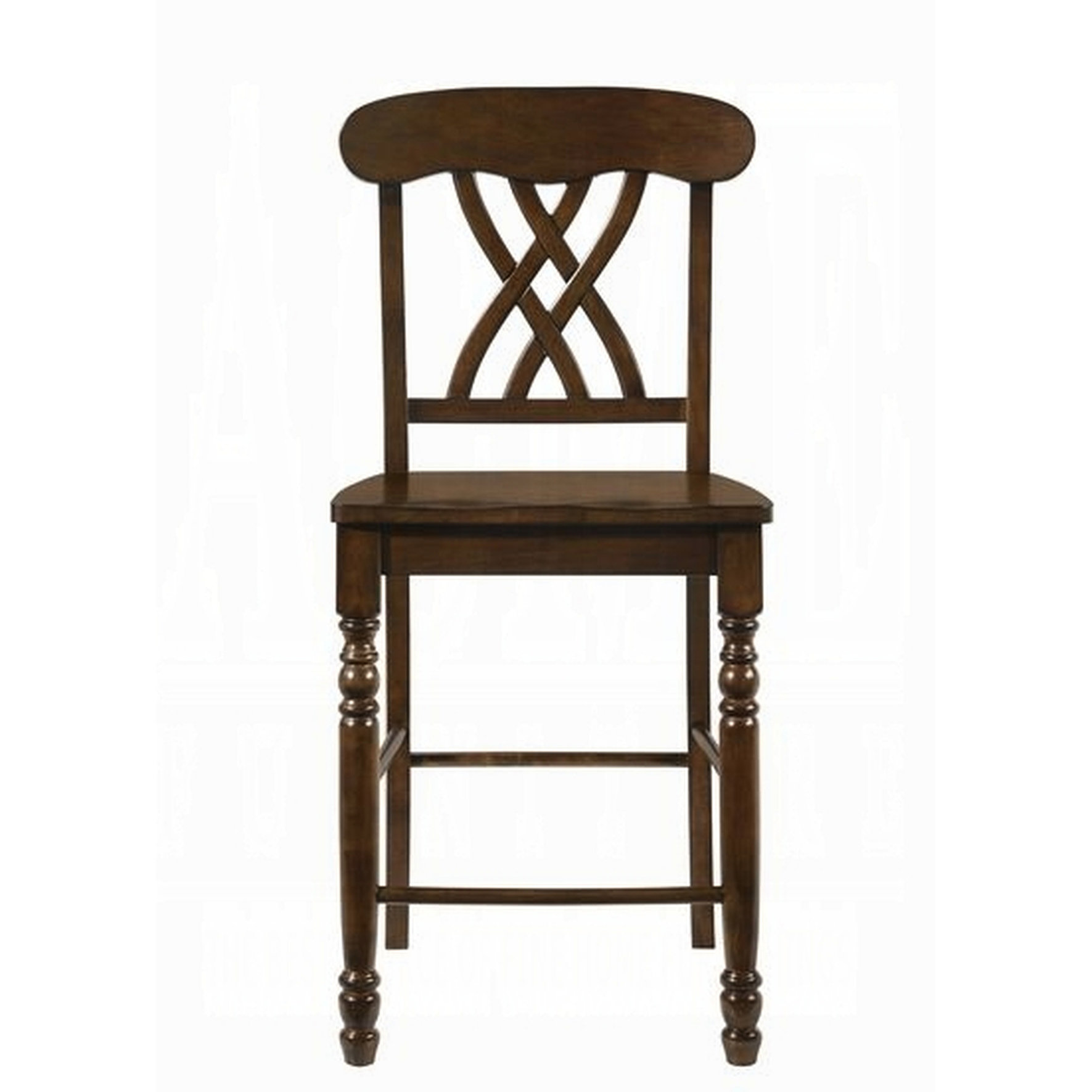 Alcott Hill 2 Walnut Cross Back Counter Height Stools - Dining Chairs ...
