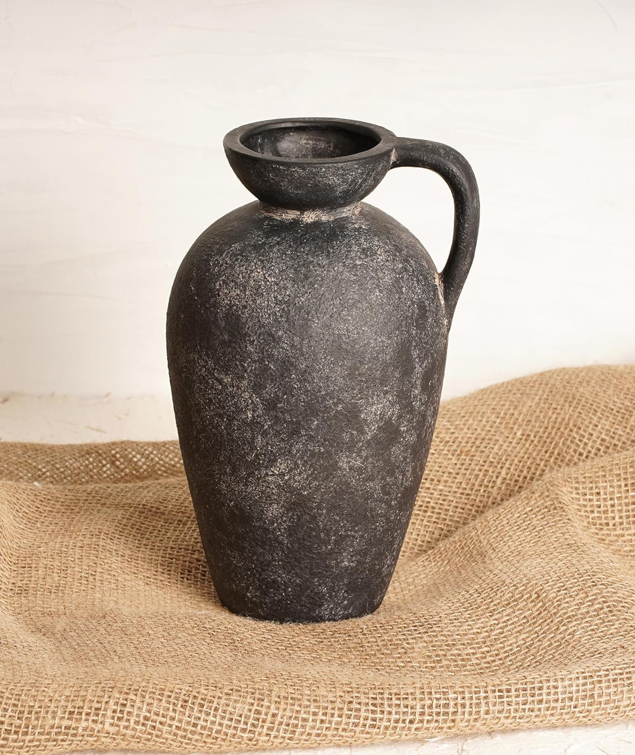 August Grove® Handcrafted Terracotta Vase With Handle, Boho Farmhouse ...