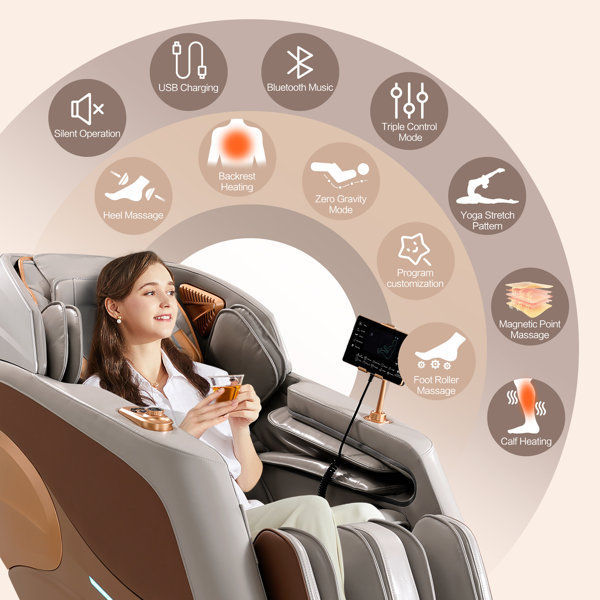 Inbox Zero Larianna Dual SL-Track with 4D Zero Gravity Full Body Airbag ...