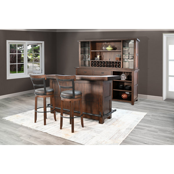 August Grove® Gridley Bar with Wine Storage & Reviews | Wayfair