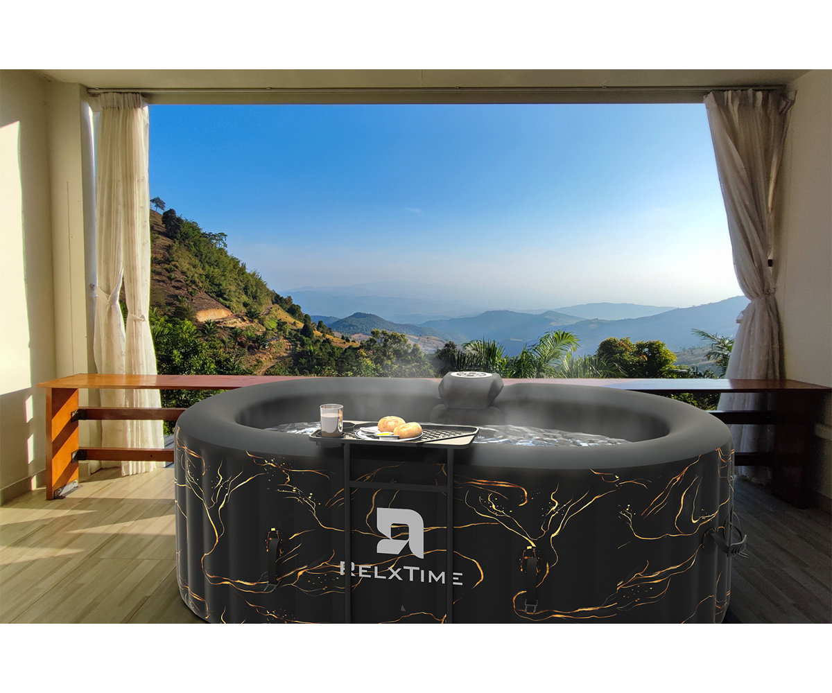 RELXTIME 2 Person Inflatable Hot Tub with Energy-saving Insulation ...