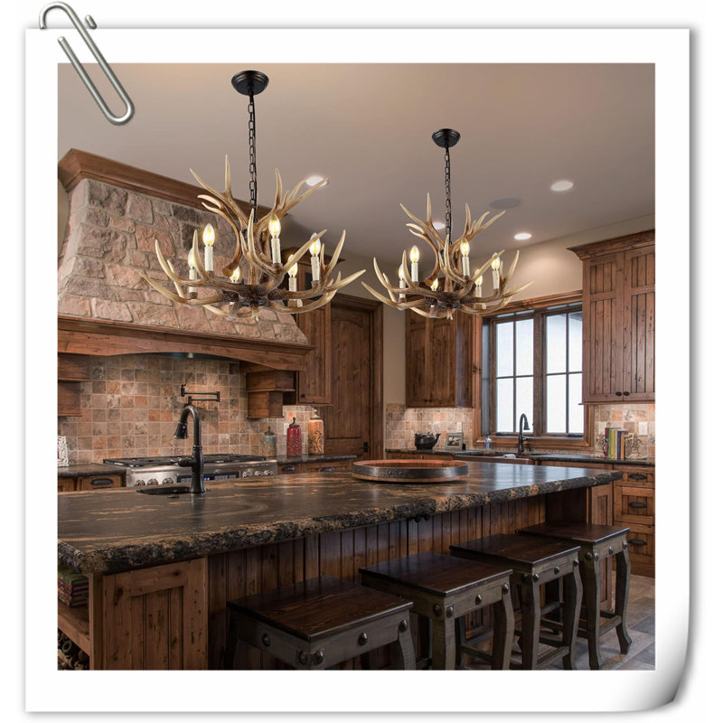 World Menagerie Boylon 6 - Light Antique Brass LED Novelty Pendant ...