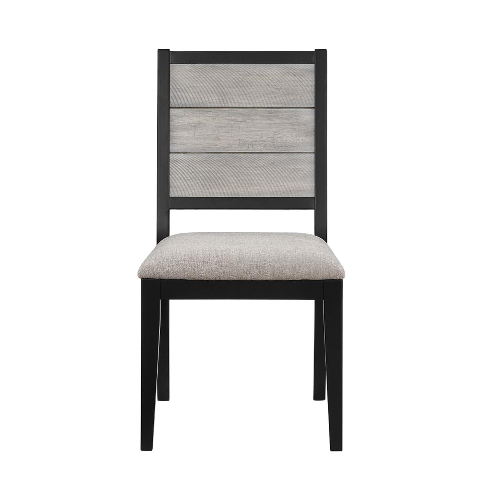 Latitude Run® Of 2 Grey And Black Dining Chairs, Plywood Base For ...