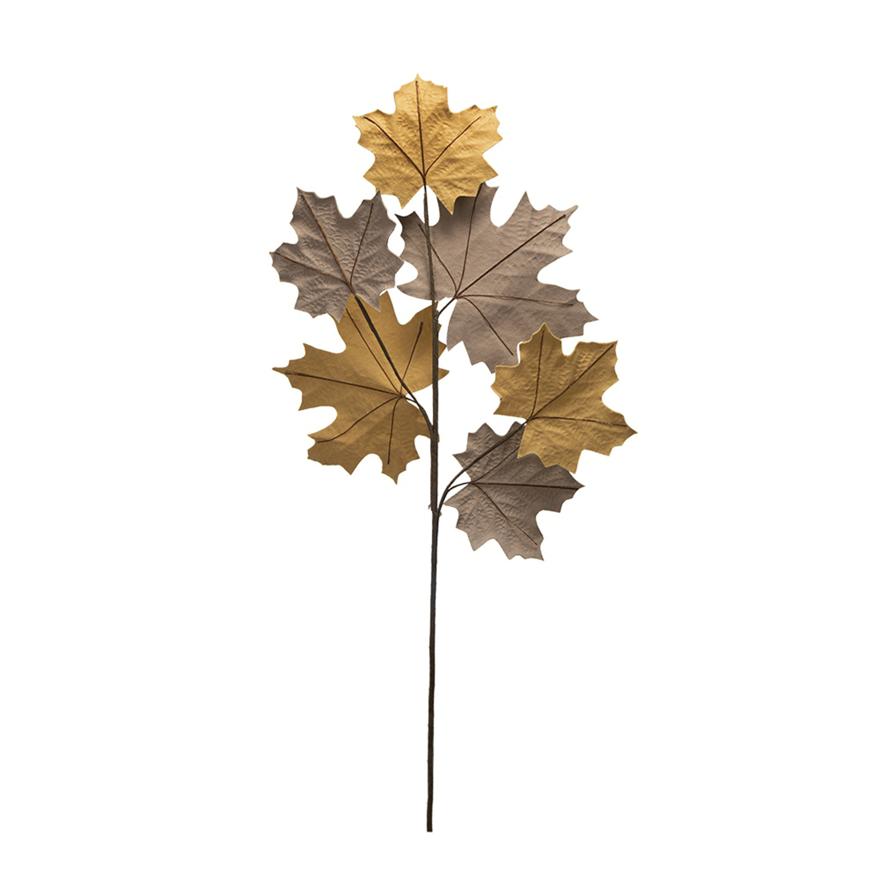 The Holiday Aisle® Set Of 6, 35" Velvet Maple Leaf Spray, Botanicals ...