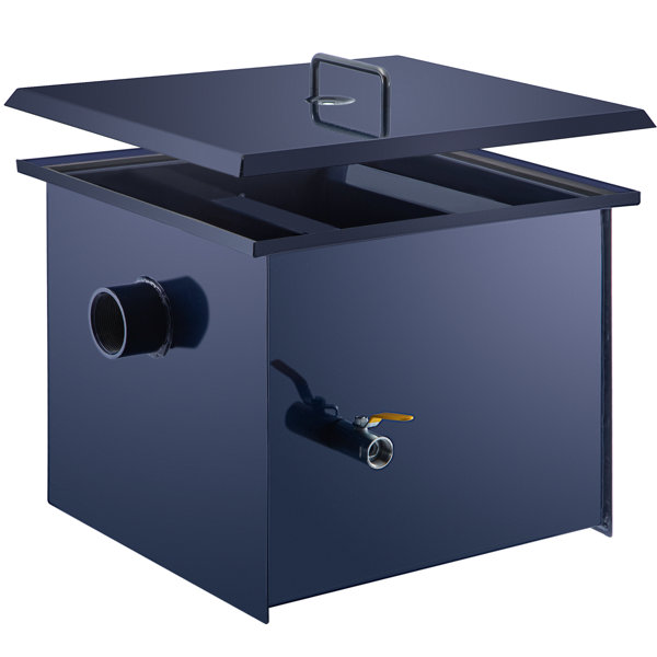 VEVOR Commercial Grease Interceptor 70 LB, Carbon Steel Grease Trap 35 ...