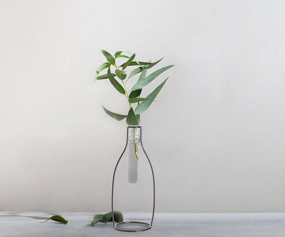 Wrought Studio™ Bottle Shape Frame With Test Tube Vase | Wayfair