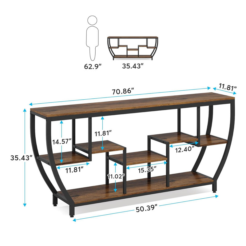 17 Stories Faithlyn 70.86'' Console Table | Wayfair