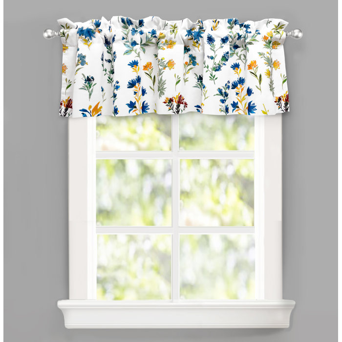 Red Barrel Studio® Jaeven Floral Tailored 52'' W Window Valance ...