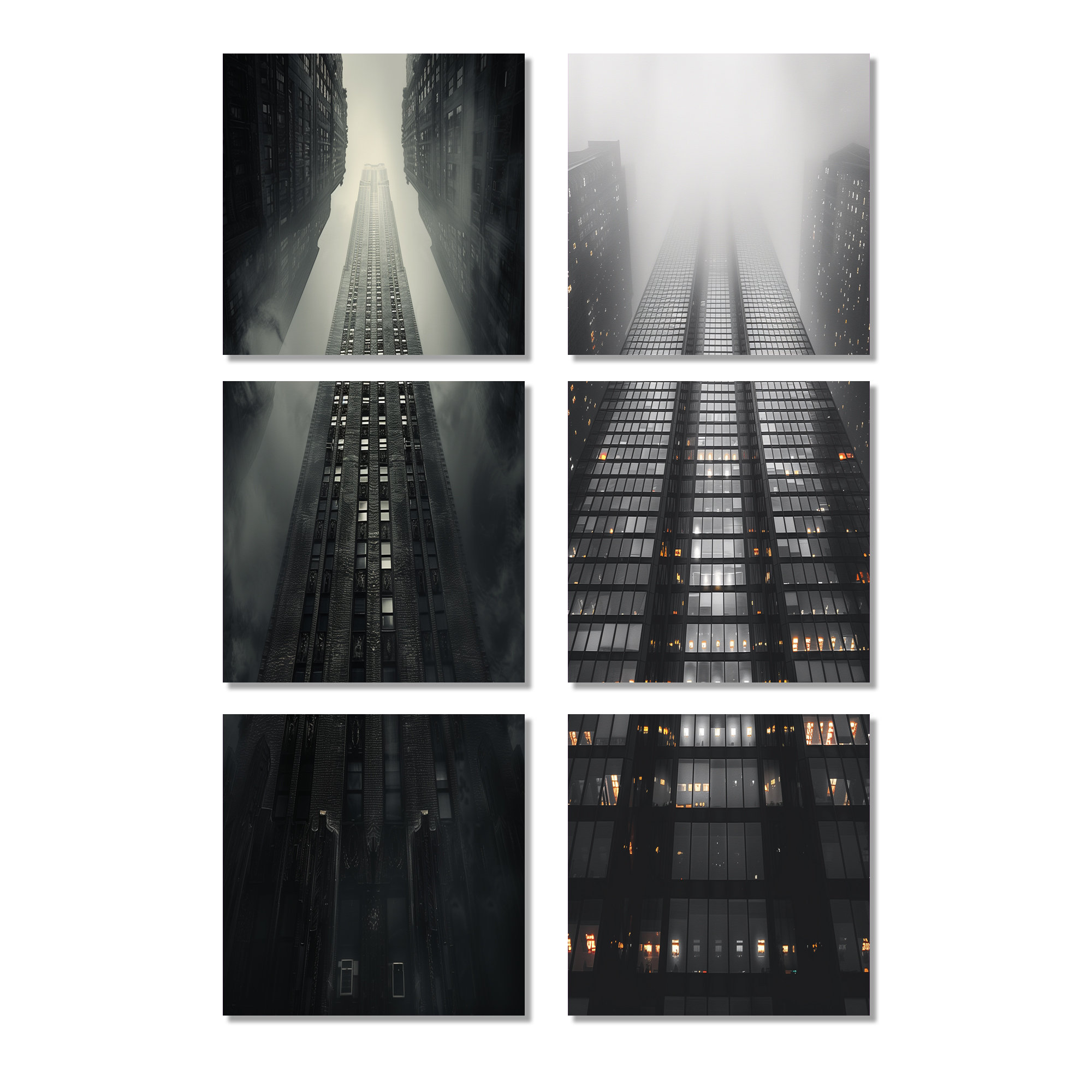 Latitude Run® Grey Colossal Structure Skyscrapers - Skyscrapers Wall ...