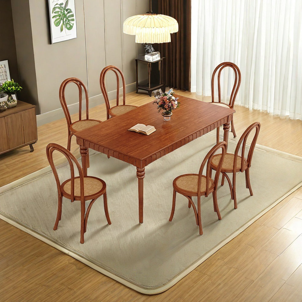 Beicang Home Rubber wood solid wood dining table set | Wayfair