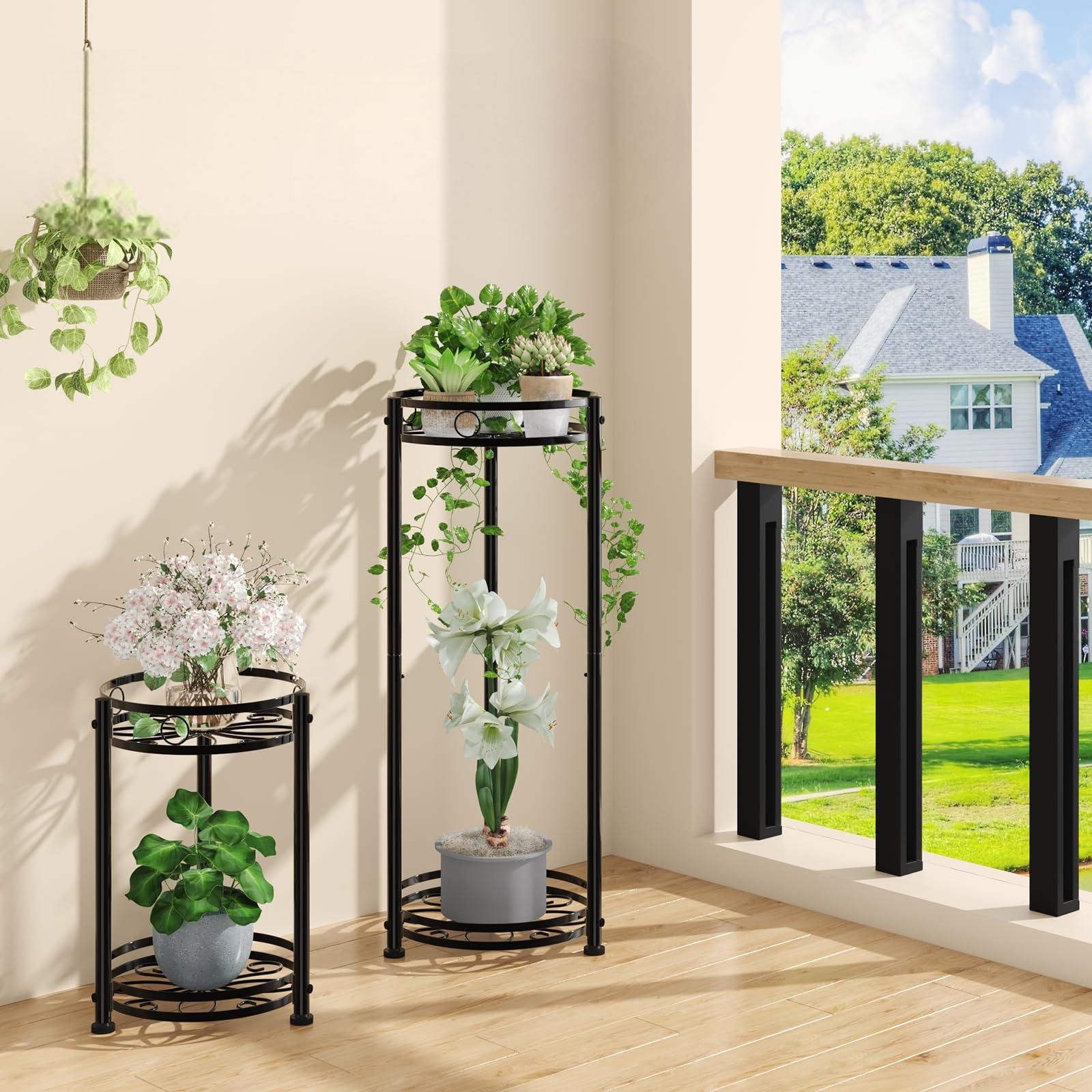 Lark Manor™ Simple And Popular Round Plant Stand, Suitable For Indoor And Outdoor Use ...