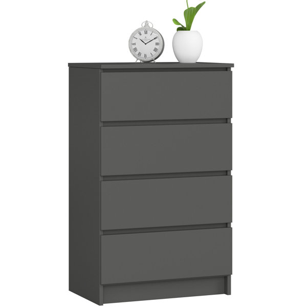 17 Stories Chest of drawers 17 Stories K60 graphite gray 60cm 4 drawers ...