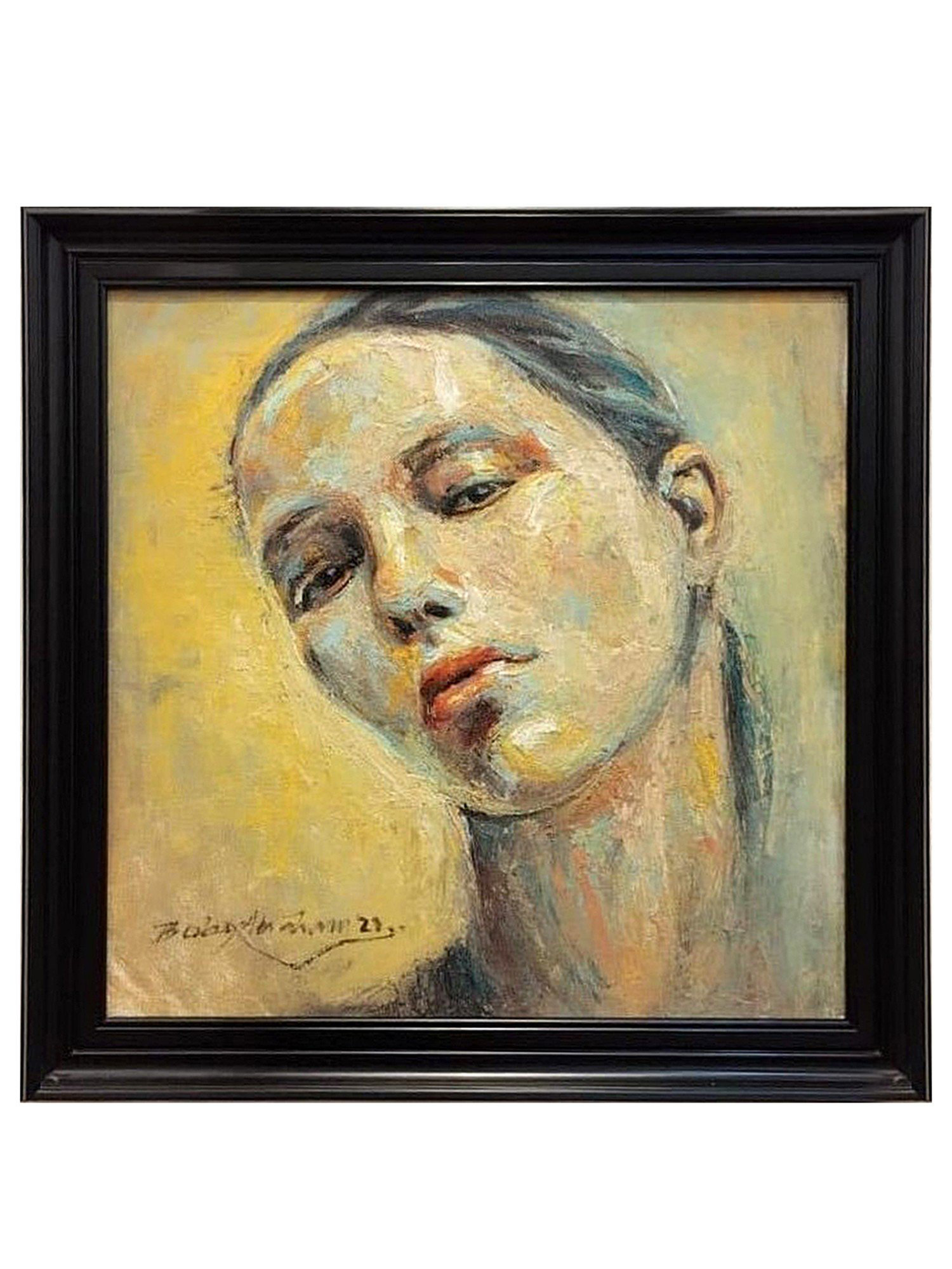 Exotic India Girl Portrait | By Boby Abraham | Oil On Canvas| Framed ...