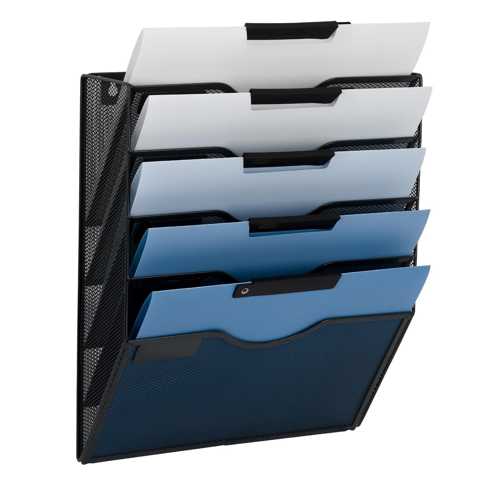 Ivy Bronx 5 Pocket Mesh Hanging Wall File Organizer, Wall Mounted Mail ...