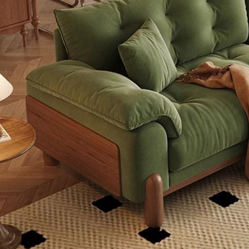 green compact sofa