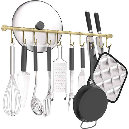 Mercer41 Stainless Steel Round Wall Mounted Pot Rack | Wayfair