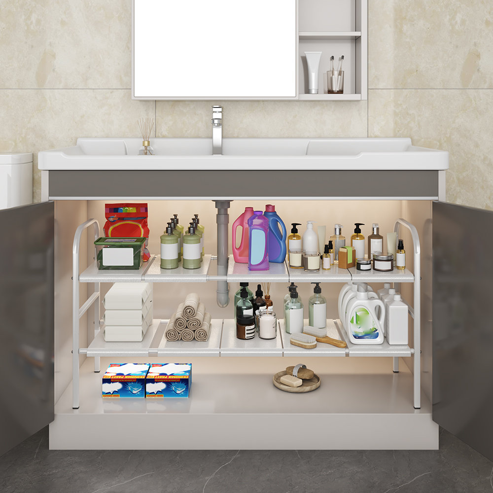 DAYAO Under Sink Organizers, Expandable Cabinet Shelf Organizer With 10 ...