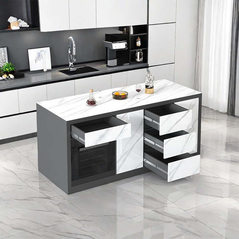 Hart Enjoy life Light luxury rock slab island counter console | Wayfair