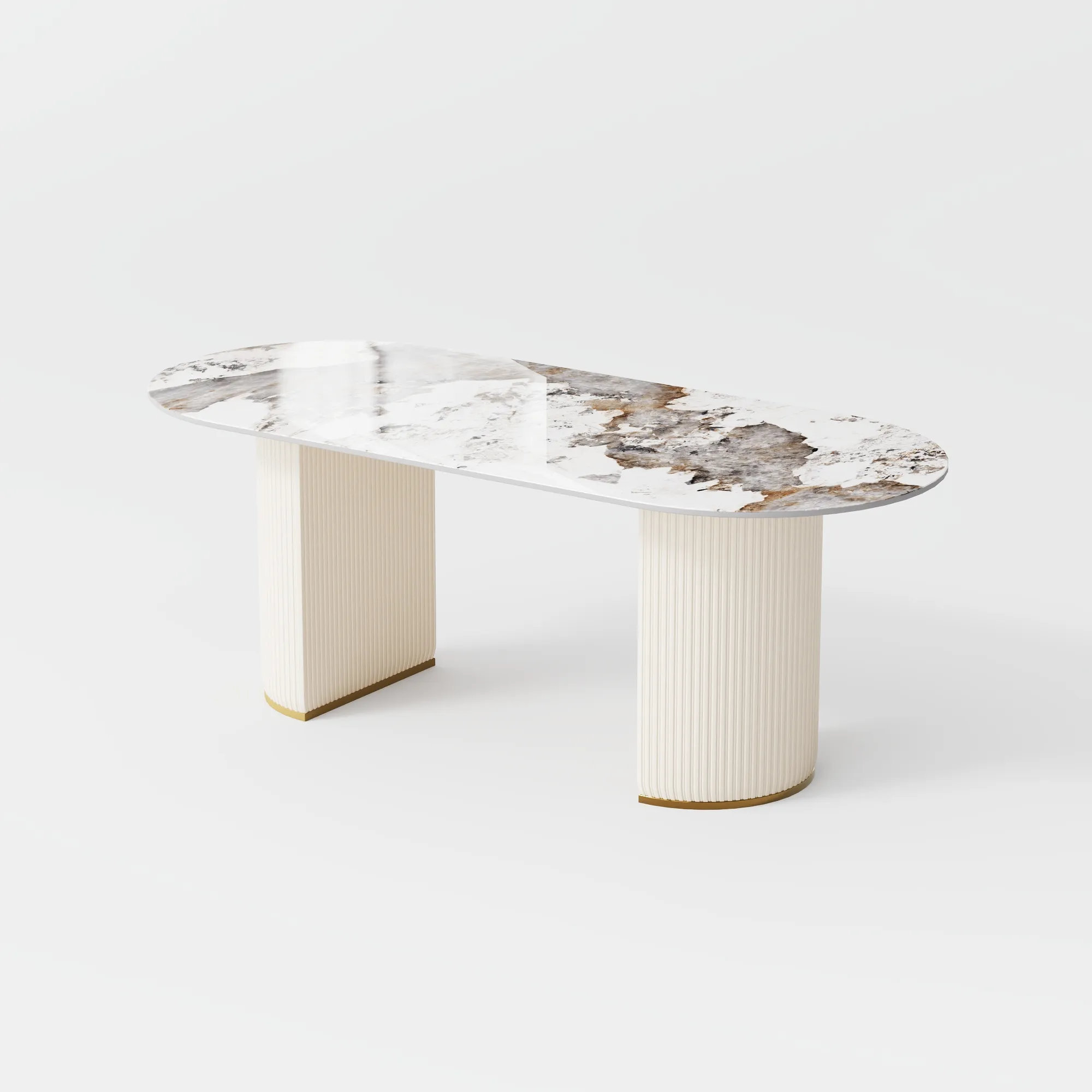 Latitude Run® Tremell Modern Minimalist Oval Dining Table with Sintered ...