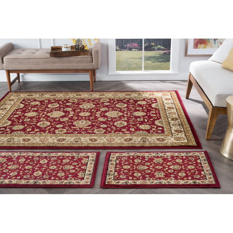 Astoria Grand Lapp Power Loom Performance Red 3 Pc. Rug Set & Reviews ...