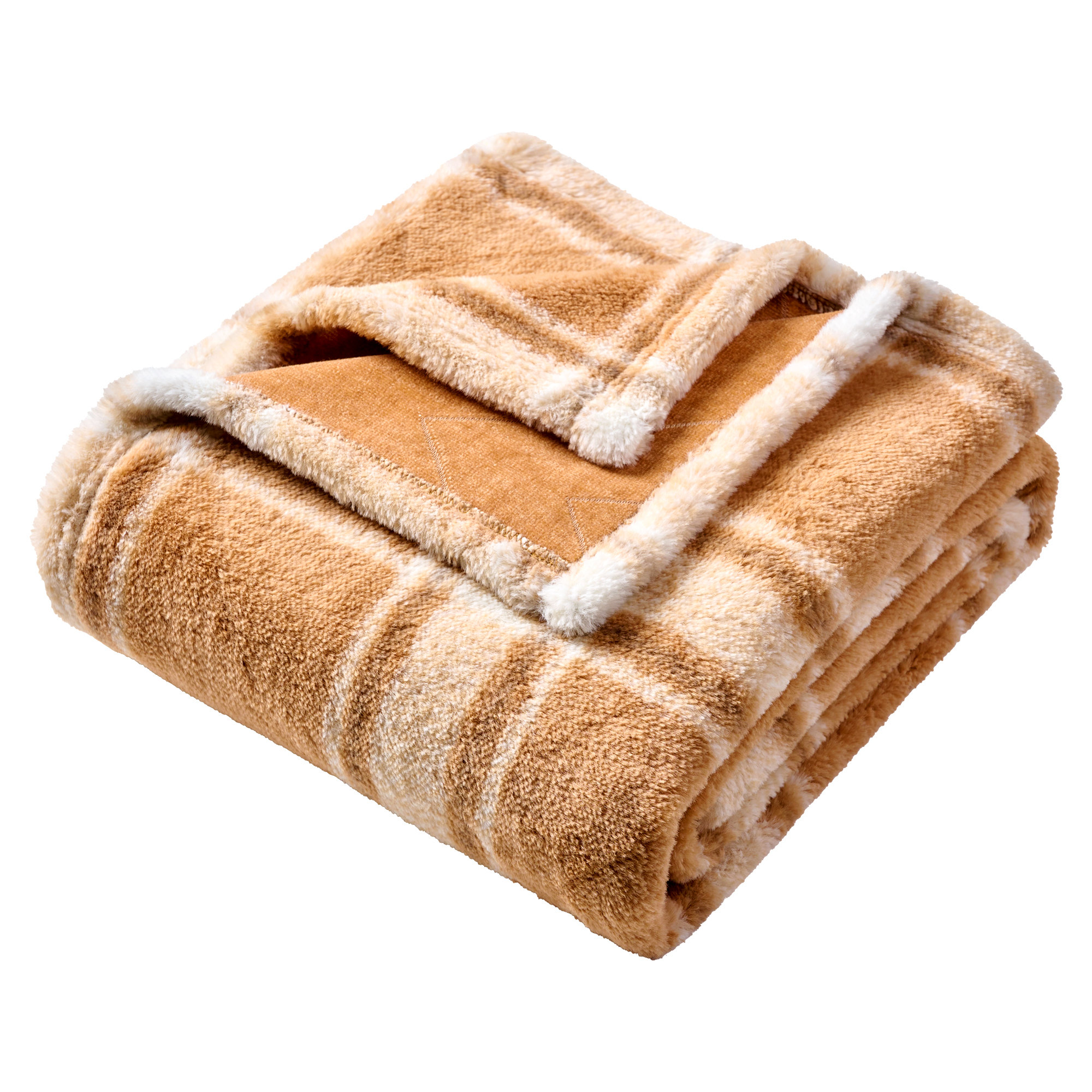 WaLensee 50" x 60" Singe-Layer Reversible Jacquard Chenille & Printed ...