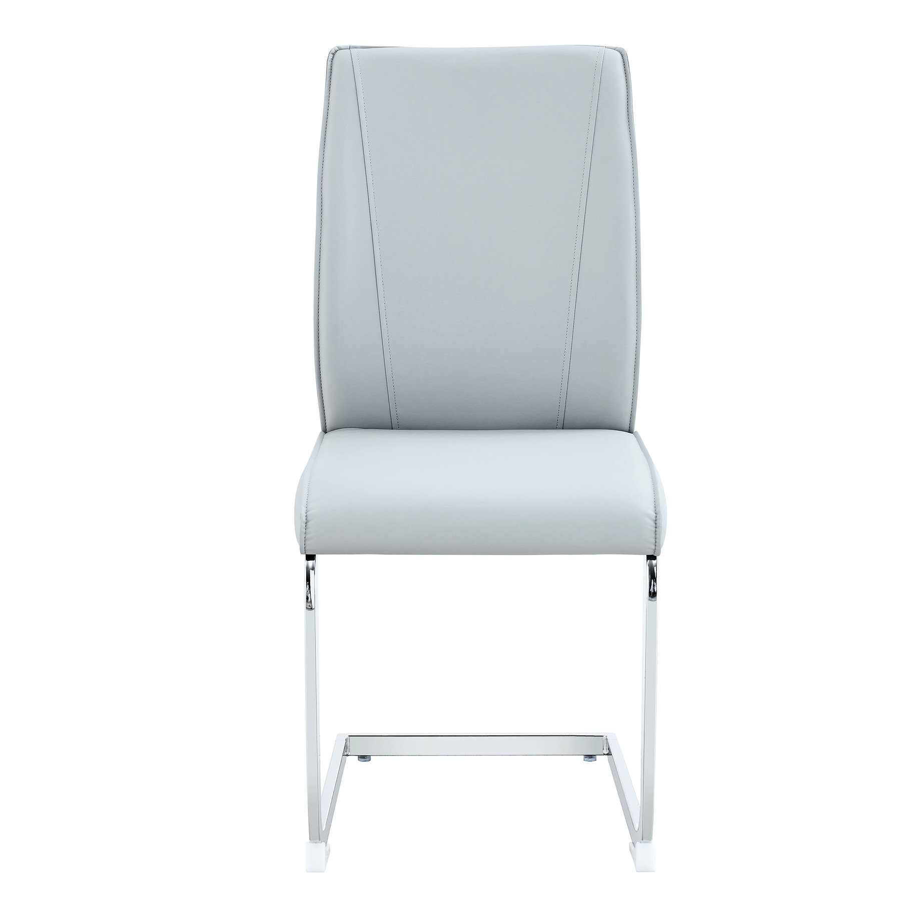 Orren Ellis Gray Pu Chair Collection - 8 Chairs With Arched Legs And Stylish Dining Seat Of ...