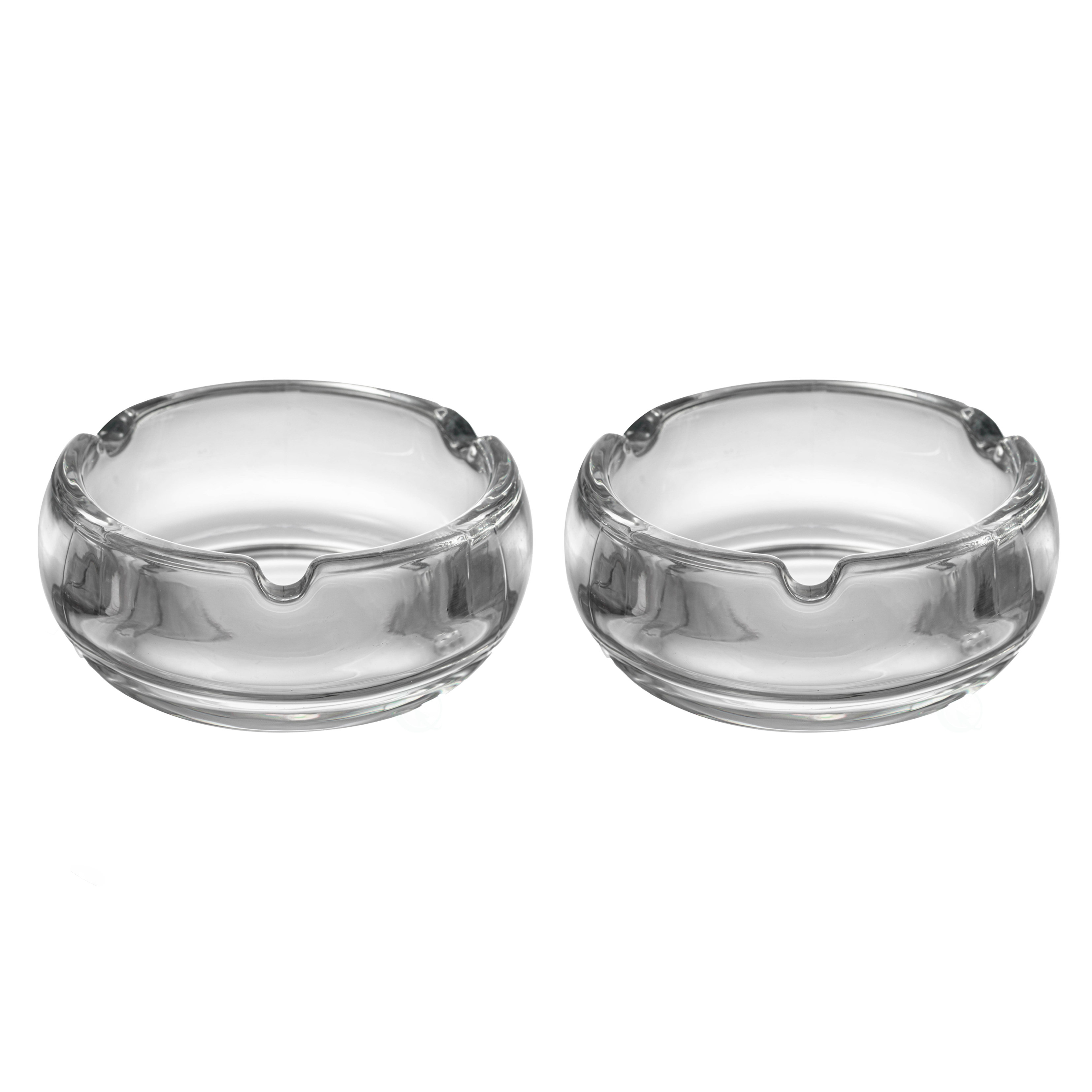 Basicwise Elegant Glass Round Portable And Modern Ashtray - Perfect For ...