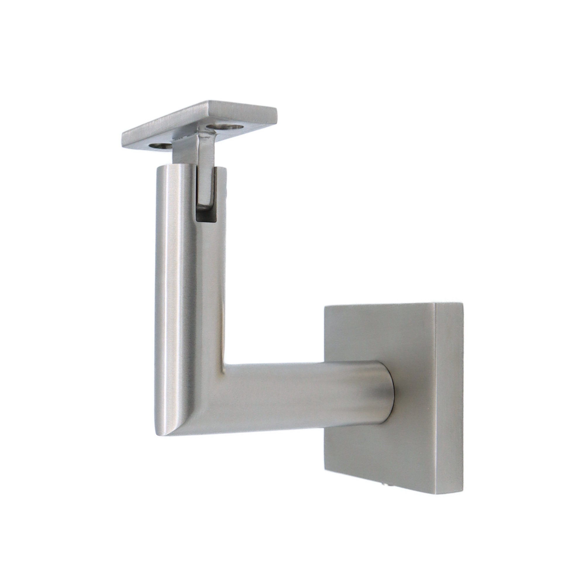 Linnea Glass Mount Handrail Bracket with Square Rose and Flat Plate ...