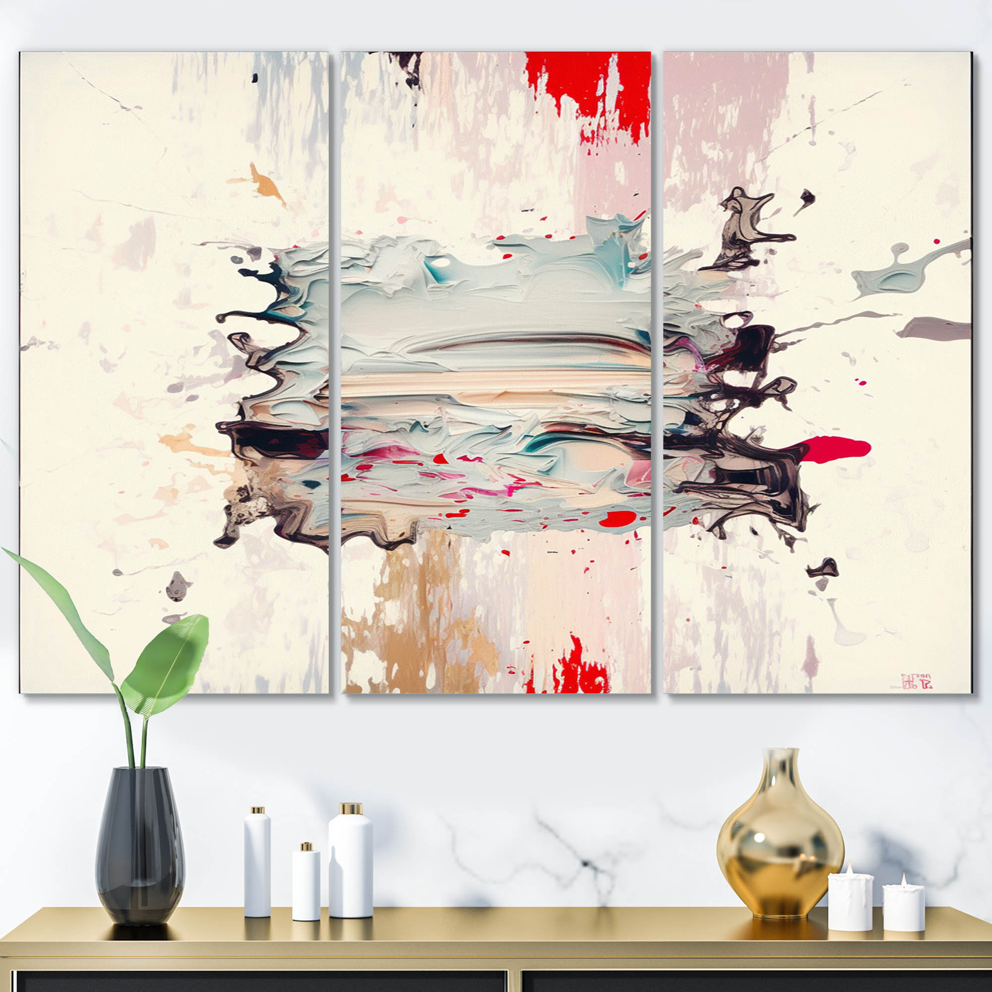 Design Art Dancing Alone Minimal Abstract Painting I - Abstract Wall ...
