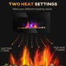 Symple Stuff 1500W Electric Wall Fireplace, 28.5", Flame Effect, Black ...