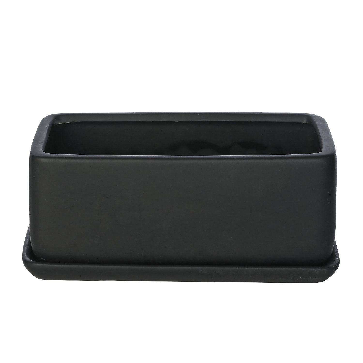 Ebern Designs Anielle Rectangular Ceramic Pot Planter & Reviews | Wayfair