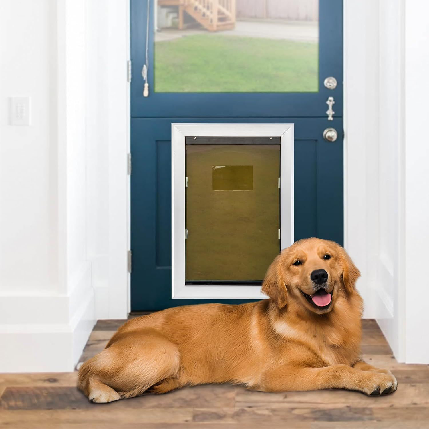 PIROLIS Aluminum Pet Door, Durable Dog Door for Dog and Pets, Doggie ...