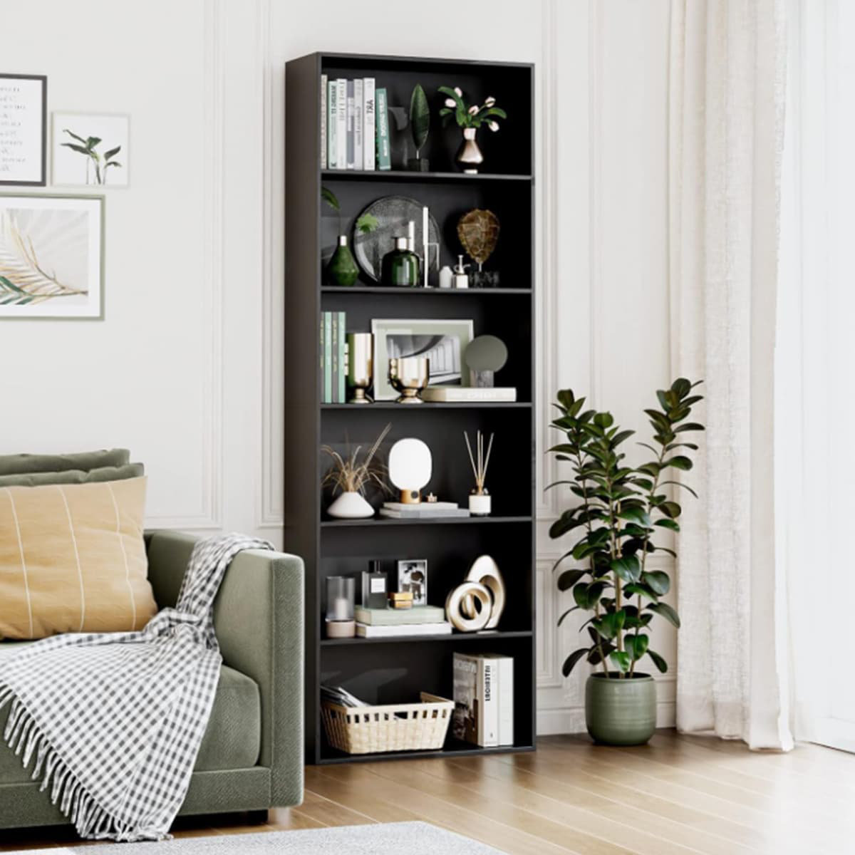 Red Barrel Studio® 6 Floors Of Open Bookcases And Shelves, Separate ...