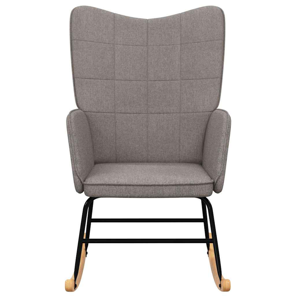 Ebern Designs Rocking Chair Taupe Polyester Standard Rocking Chair ...