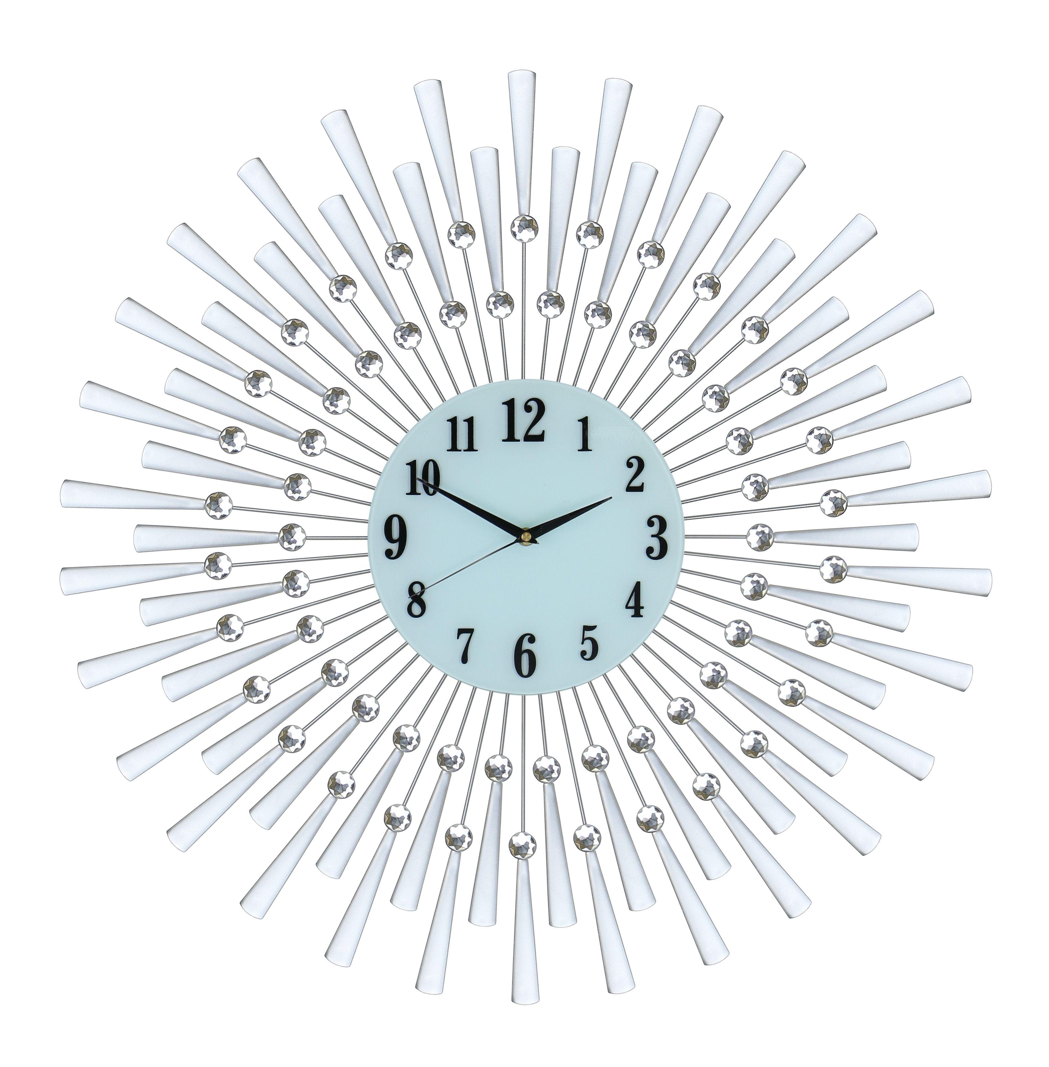 George Oliver Oversized Larraine Wall Clock Sunburst with Rods and ...