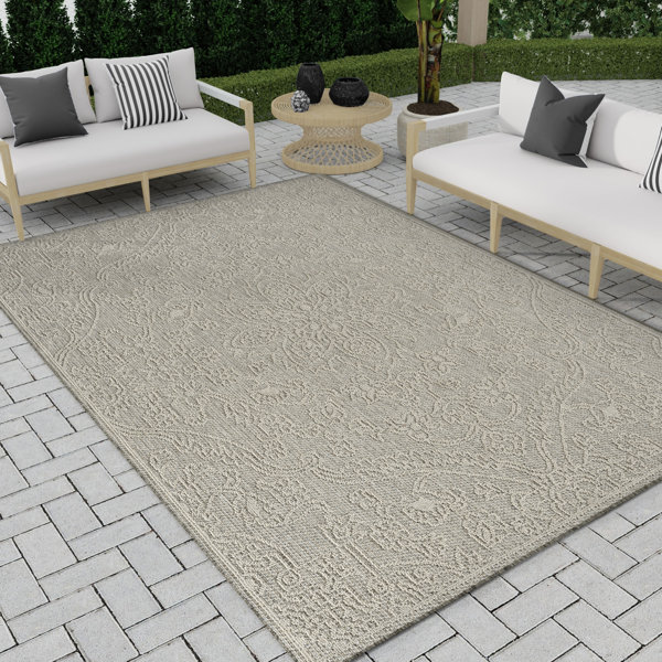 Nautica Indoor/ Outdoor High-Low Area Rugs in Gray | Wayfair