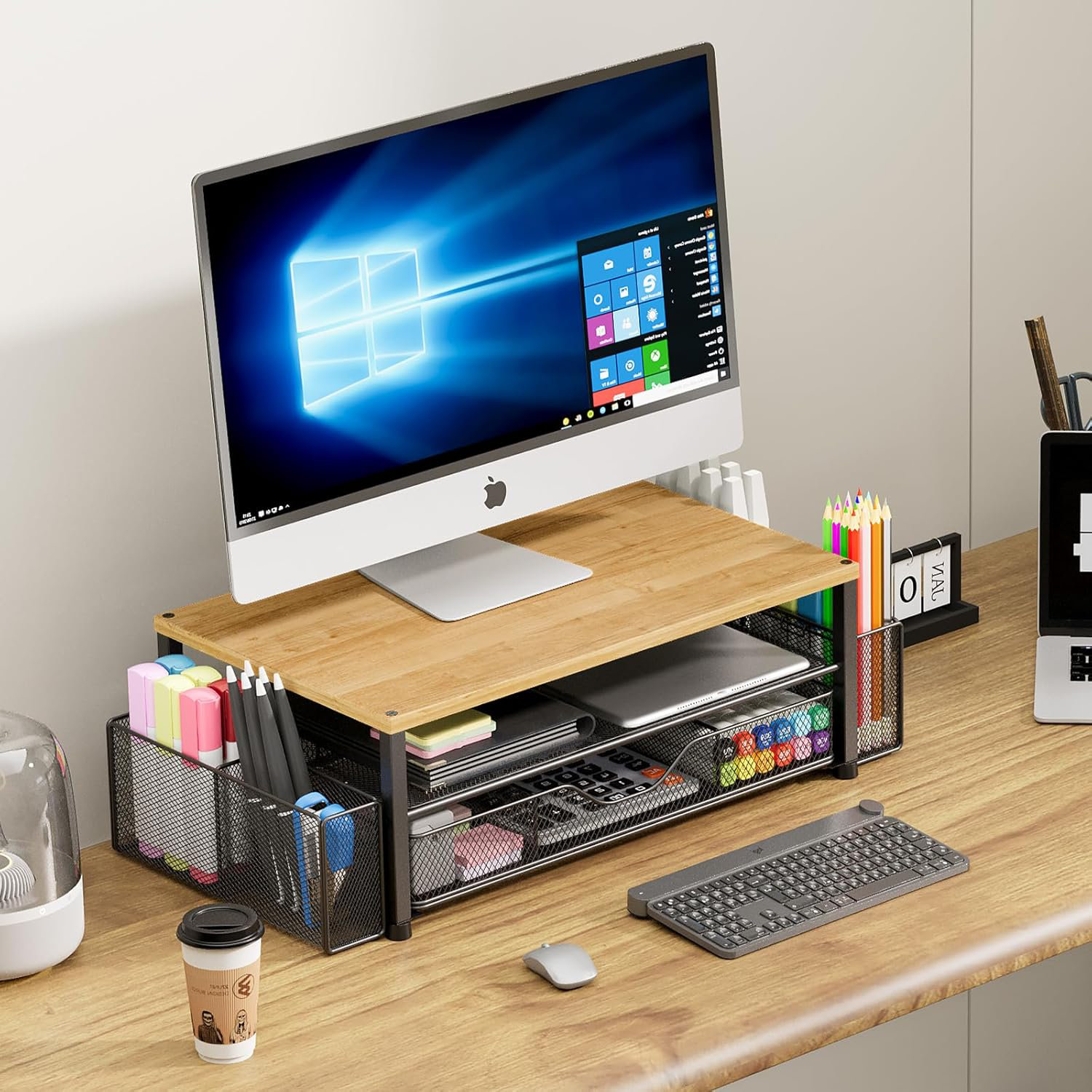 17 Stories Desk Organizers And Accessories, 2-Tier Computer Monitor ...