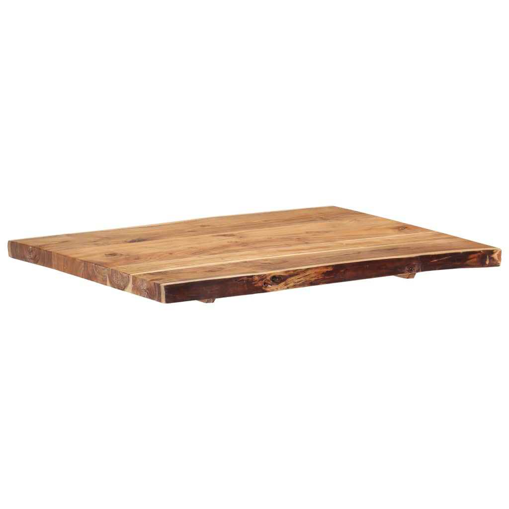 Millwood Pines Gosdantin 23.6'' L Solid Wood Rectangular Wave Edge ...