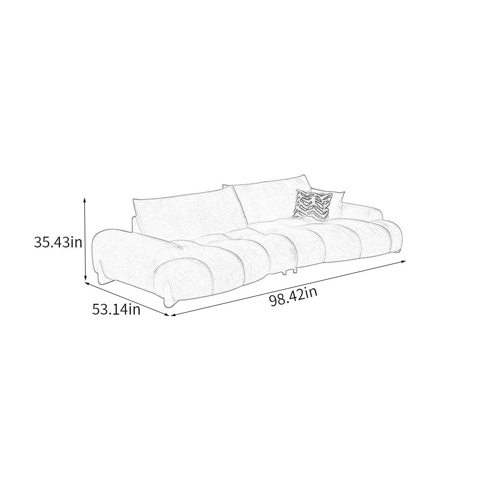 Babkmeou Chenille's movable backrest living room sofa | Wayfair