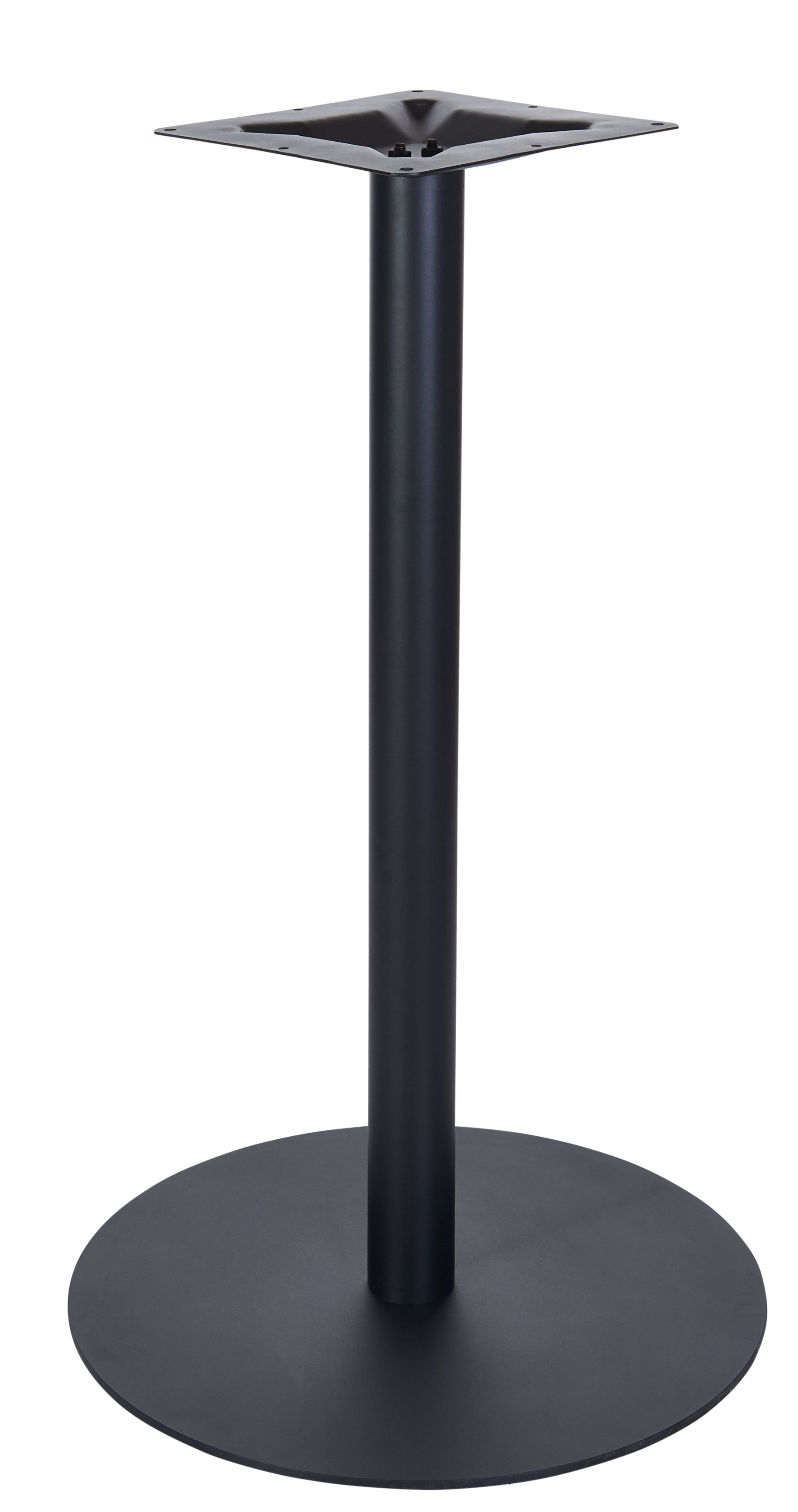 BFM Seating Uptown Black 20" Round Indoor Bar Height Table Base ...